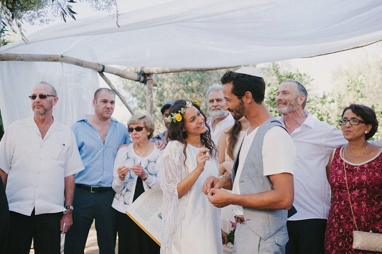 A Bohemian Love Festival Jewish Wedding With a Greek Party and Midnight ...