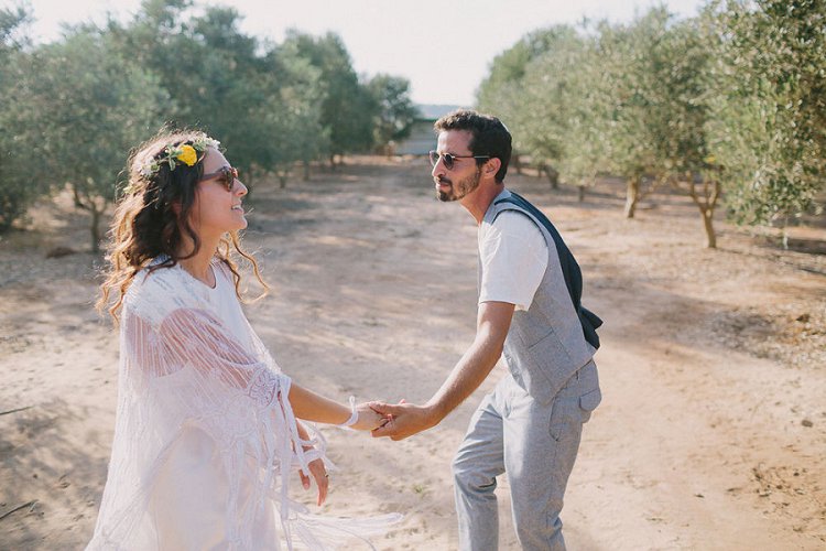 A Bohemian Love Festival Jewish Wedding With a Greek Party and Midnight ...