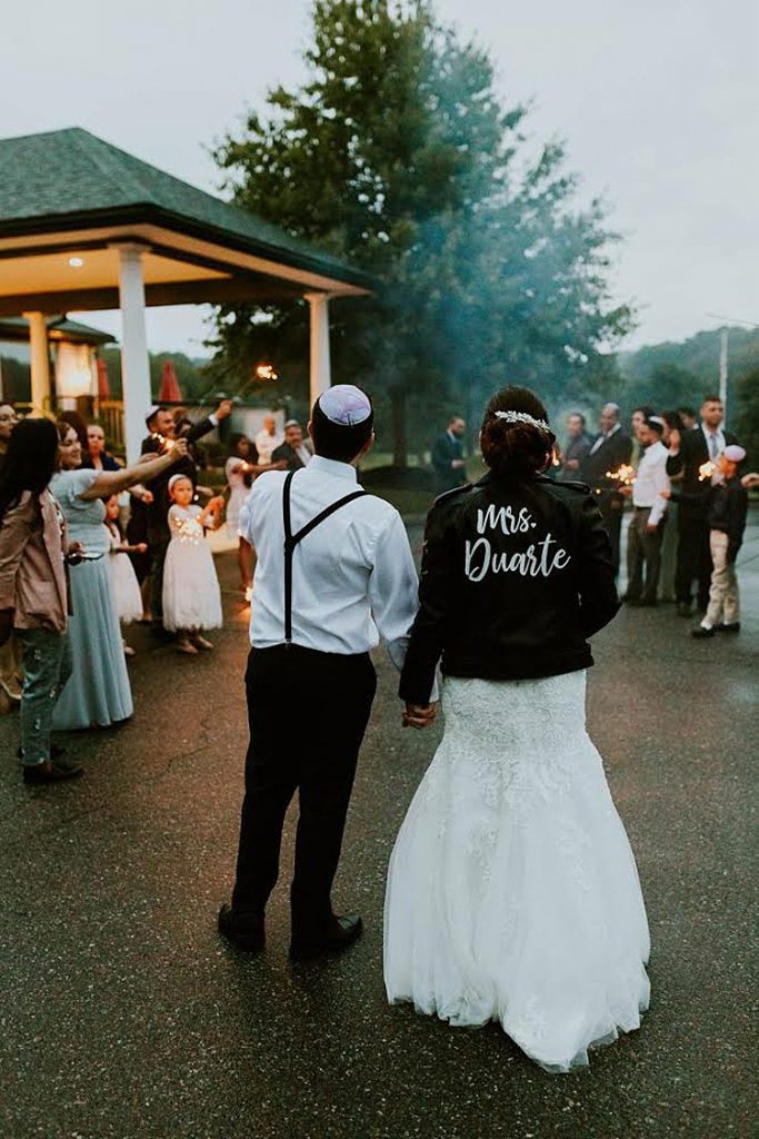 A Rebecca Ingram Bride in a Leather Jacket for a Trilingual Rustic ...