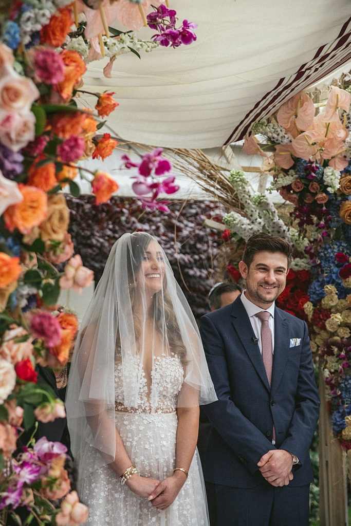 A Berta Bride for a Breathtaking Jewish Wedding Full of Flowers, Corgis ...