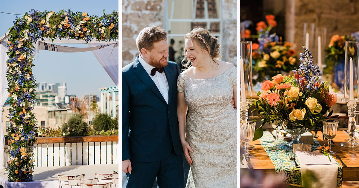 A Bright and Colorful Jewish Wedding at The Lawrence, Tel Aviv, Israel ...