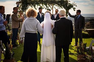 A Miphai Bride for an Intimate Multicultural Jewish Wedding at Home ...