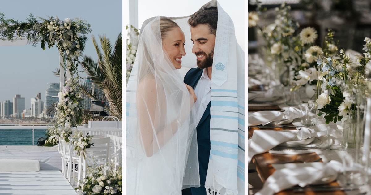 A Canada-Meets-Israel Jewish Wedding by the Sea at Bait Al Hayam, Tel ...